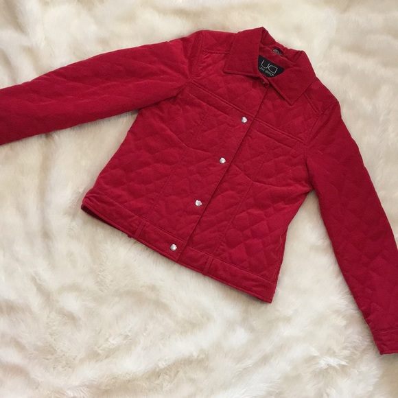 Utex | Jackets & Coats | Utex Design Quilted Red Button Up Jacket ...
